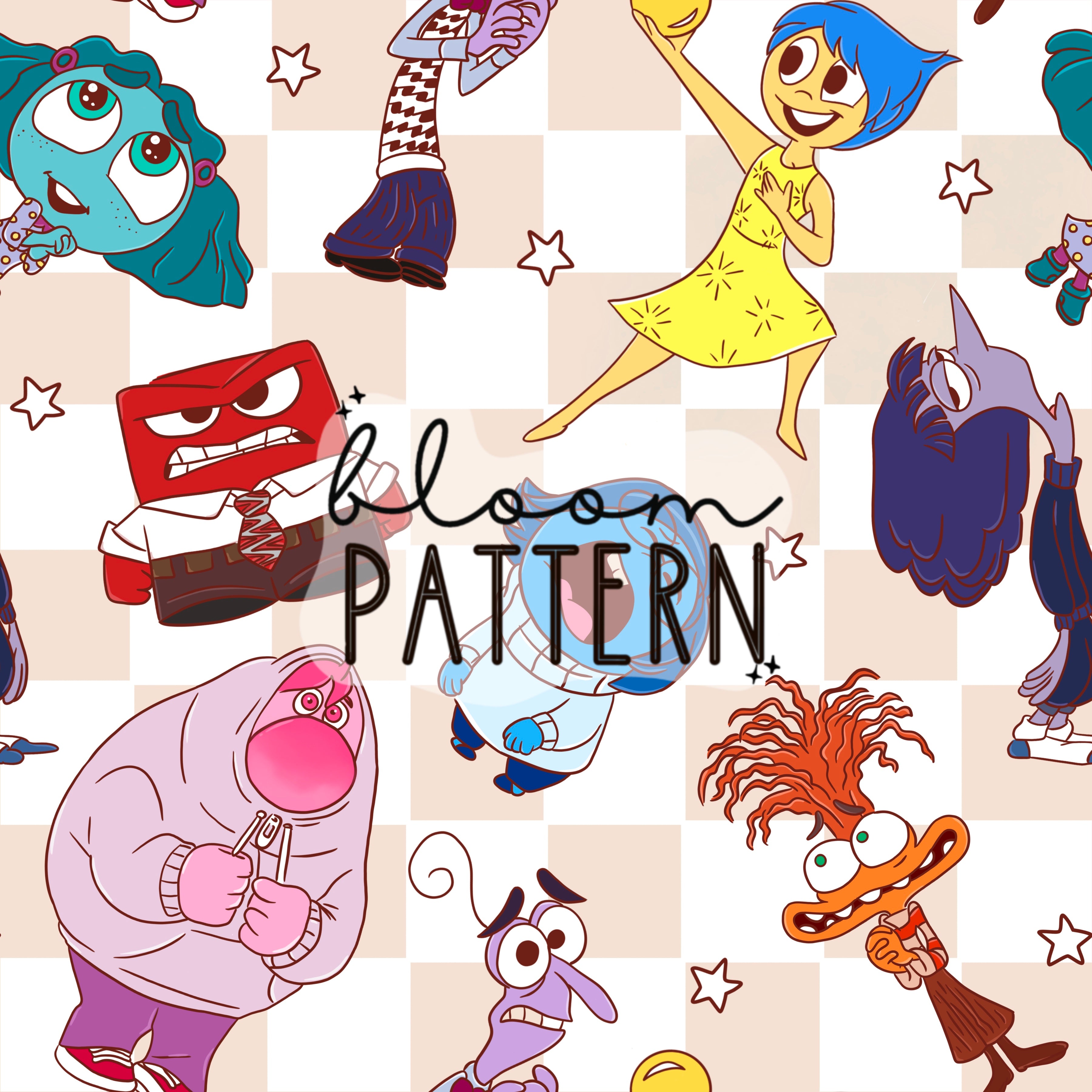 Inside Out 2 Emotions Seamless Pattern – Bloom Patterns